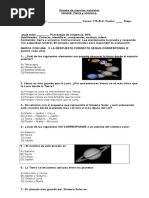 Cuestionario sobre el Sistema Solar | PDF | Planetas | Sistema solar