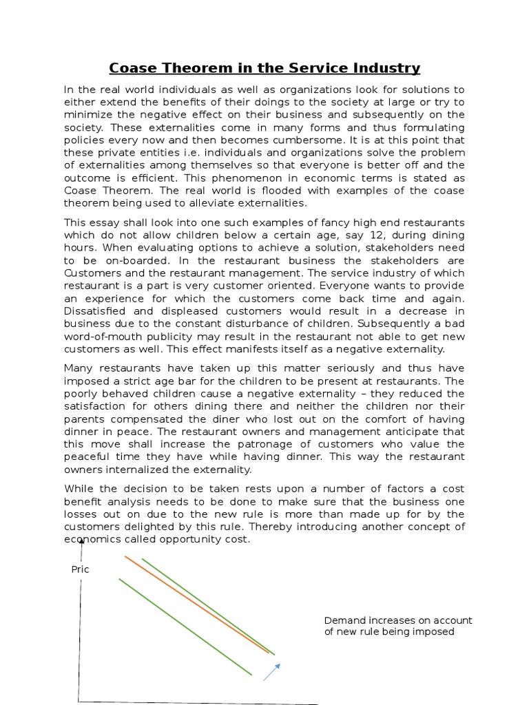 Coase Theorem in Service Industry | PDF | Externality | Retail