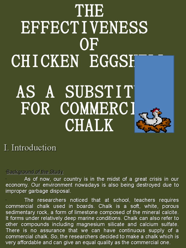 Eggshells as Affordable Chalk Substitute | PDF | Chalk | Calcium