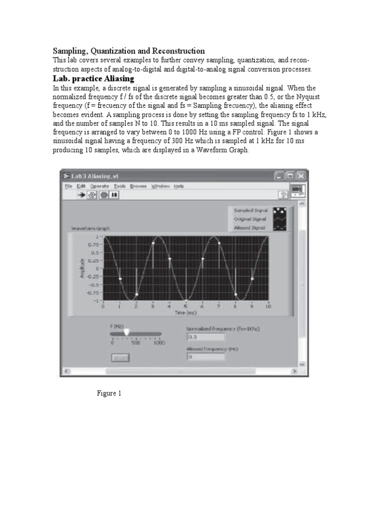 Labview Aliasing 1 | PDF | Sampling (Signal Processing) | Signal ...