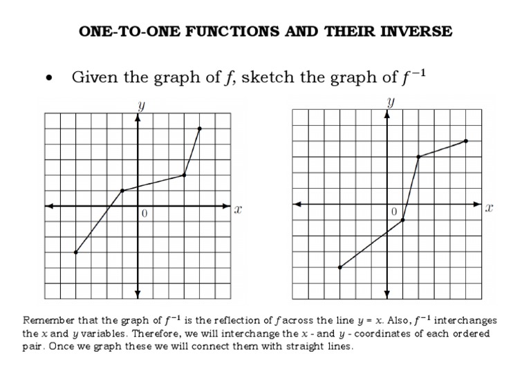 One-To-One Functions and Their Inverse | PDF | Function (Mathematics ...