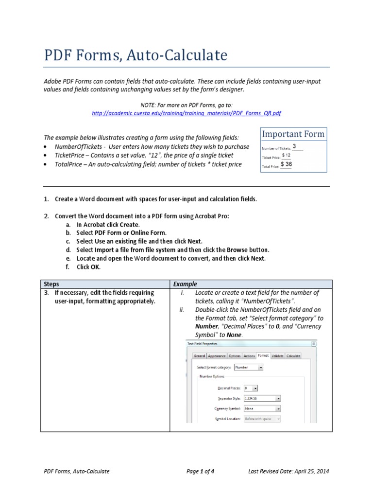 PDF Forms AutoCalculate | PDF | Portable Document Format | Tab (Gui)