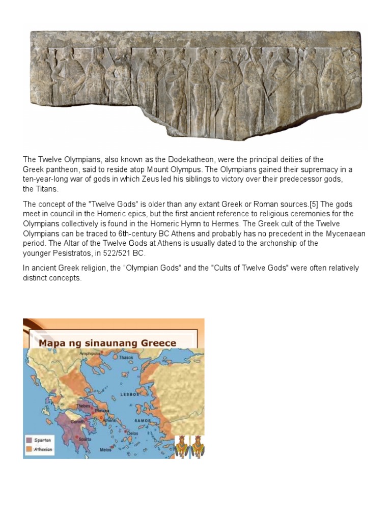12 Olympian Gods | PDF | Twelve Olympians | Greek Deities