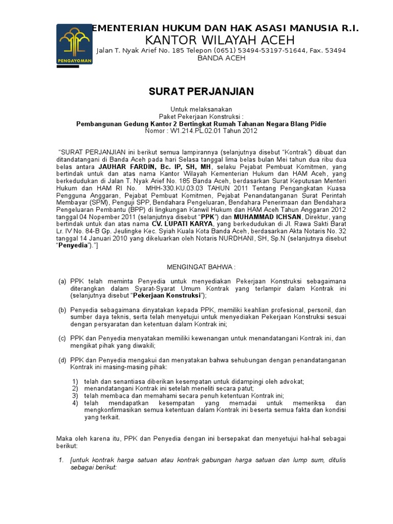 Syarat-Syarat Umum Kontrak | PDF