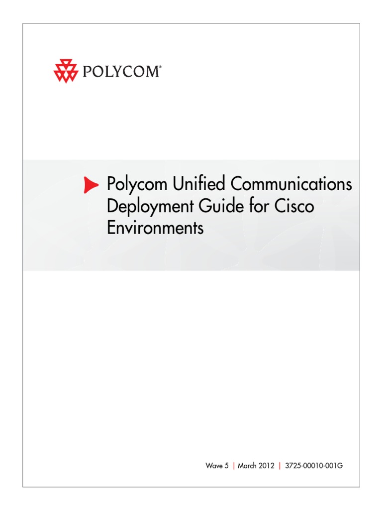 Polycom UC Cisco Deployment W5 | PDF | Session Initiation Protocol ...