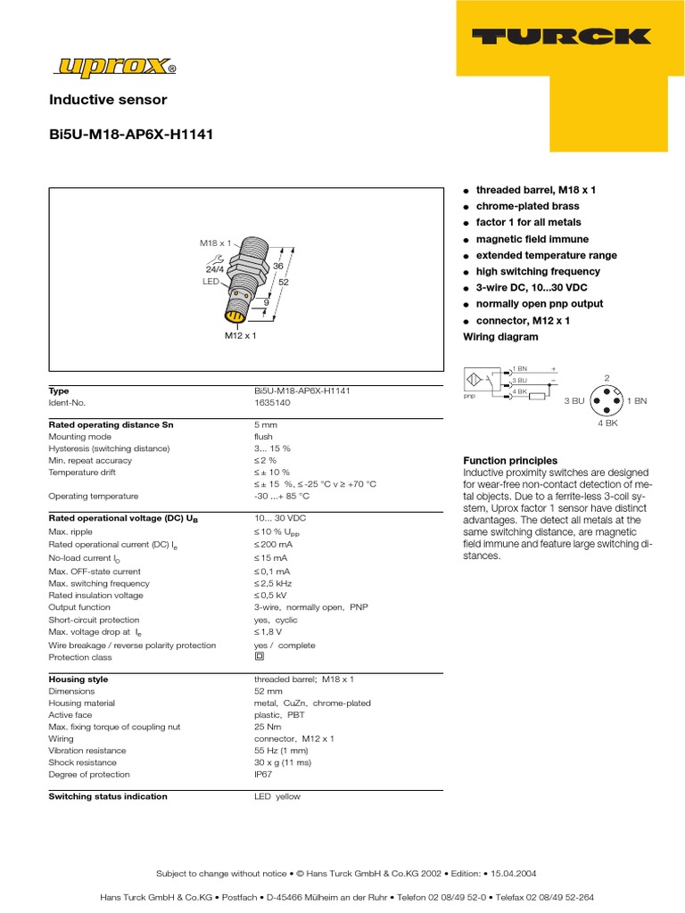 Inductive Sensor | Switch | Electrical Equipment
