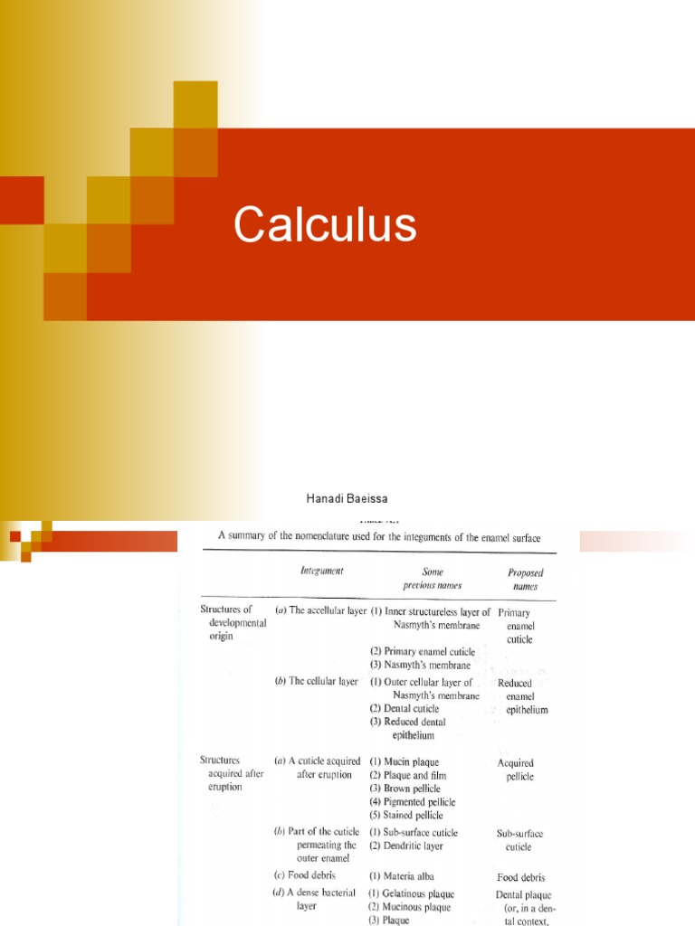 Calculus Pdf Mouth Dentistry