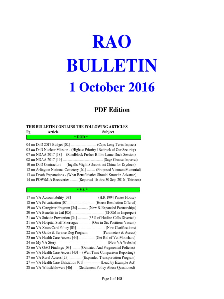 Bulletin 161001 (PDF Edition) | PDF | Nuclear Weapons | United States ...