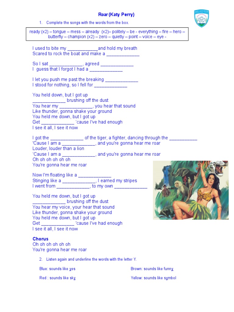 Roar - Katy Perry | PDF | Songs | Recorded Music
