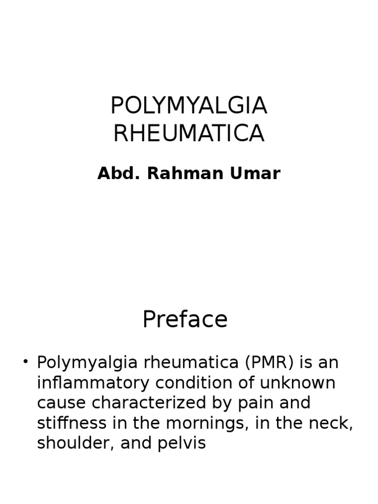 An In-Depth Review of Polymyalgia Rheumatica: Etiology, Clinical ...