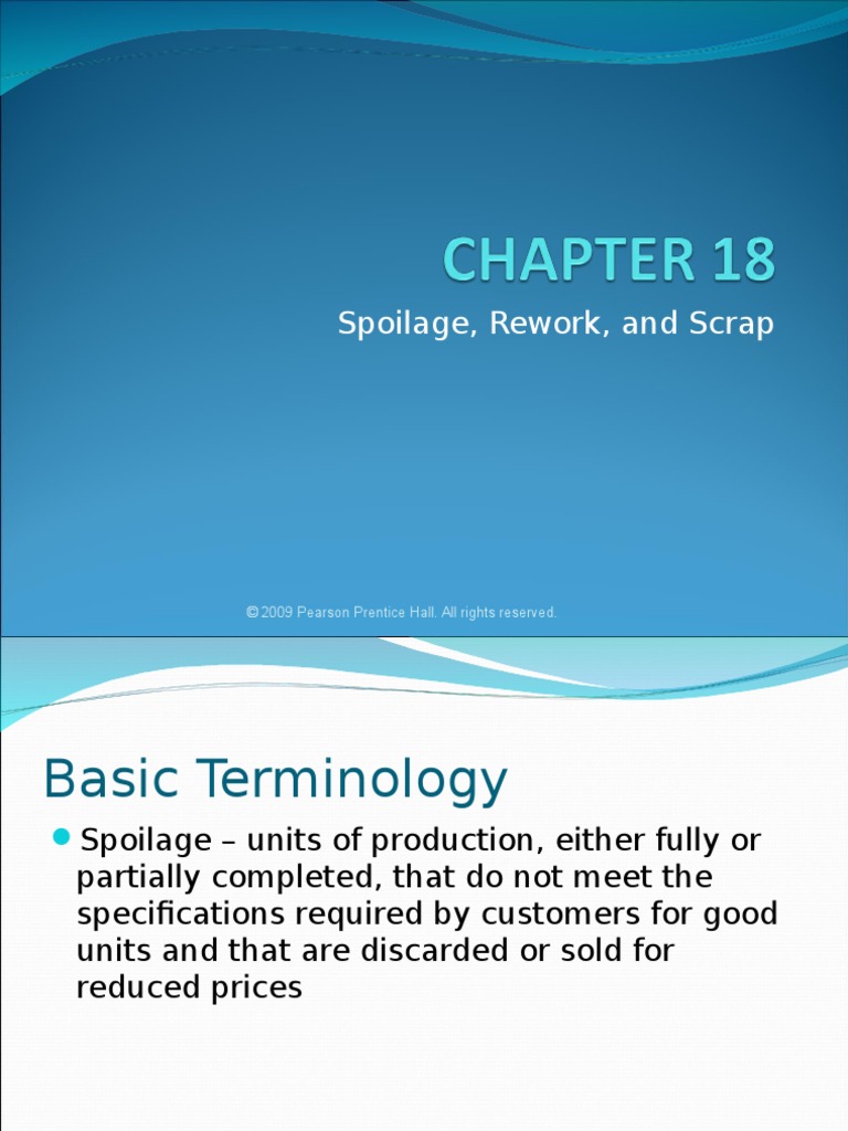 Spoilage, Rework and Scrap | PDF | Cost Of Goods Sold | Business Economics
