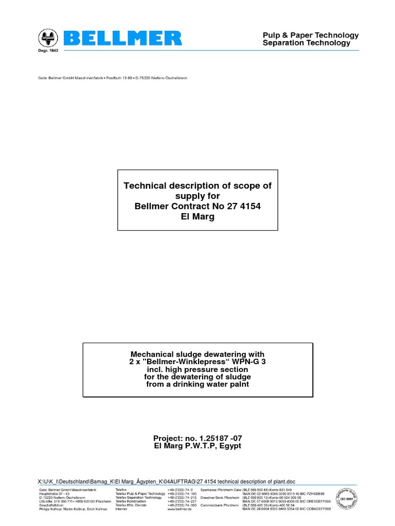 4 Technical Description of Plant | PDF | Switch | Flow Measurement