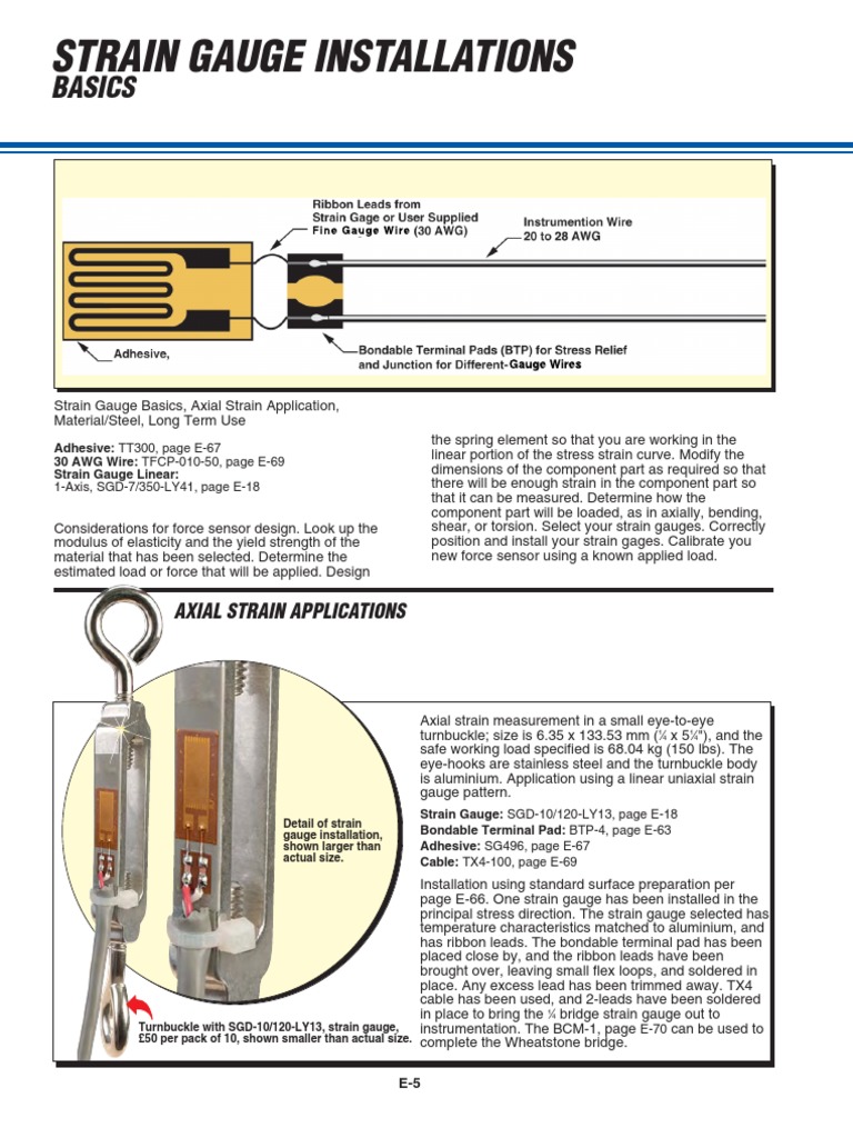 Strain Gauge Installation Examples | Flow Measurement | Strength Of ...