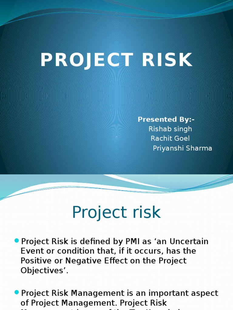 Project Risk | PDF | Risk Management | Analysis