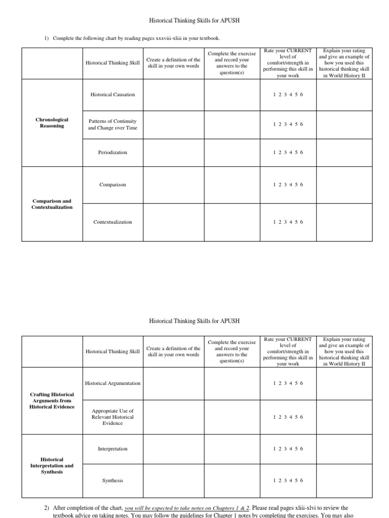 Historical Thinking Skills For APUSH: Chronological Reasoning | PDF