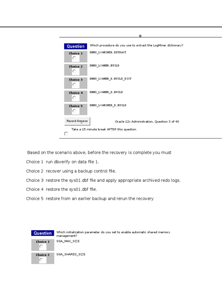 Brain Bench | PDF | Oracle Database | Databases
