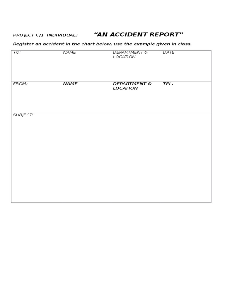 Accident Report Template Guide | PDF