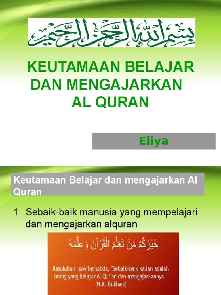 Keutamaan Membaca Al Quran | PDF