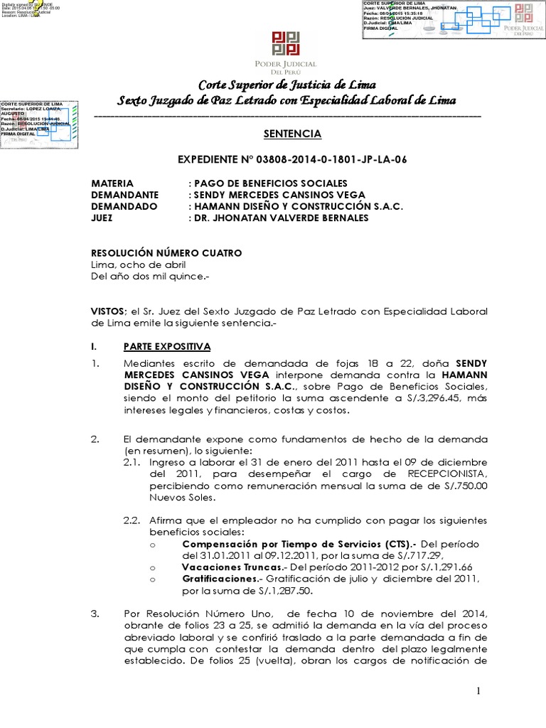 Ejemplo De Sentencia Proceso Ordinario Laboral Derecho Procesal - Riset Ejemplo De Sentencia Proceso Ordinario Laboral Derecho Procesal - Riset