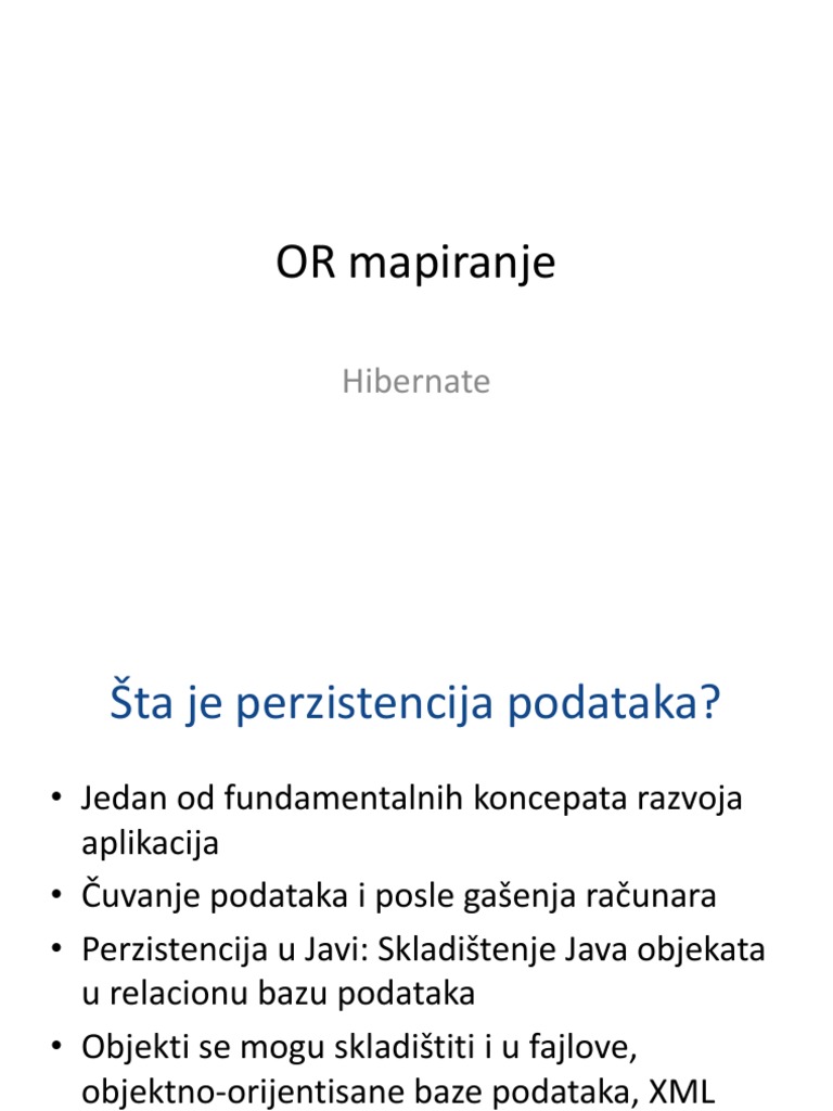 1 - or Mapiranje | PDF