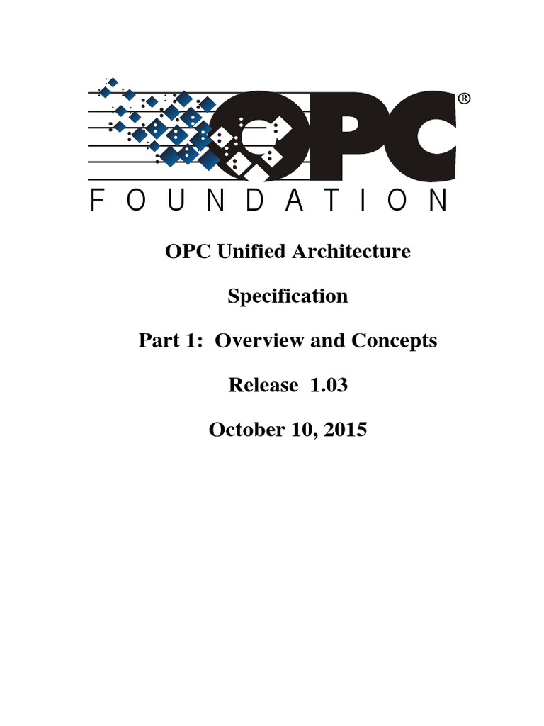 OPC UA Part 1 - Overview and Concepts 1.03 Specification | PDF ...