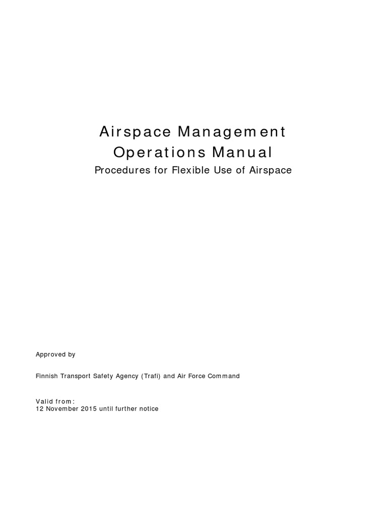 Airspace Management Operations Manual: Procedures For Flexible Use of ...