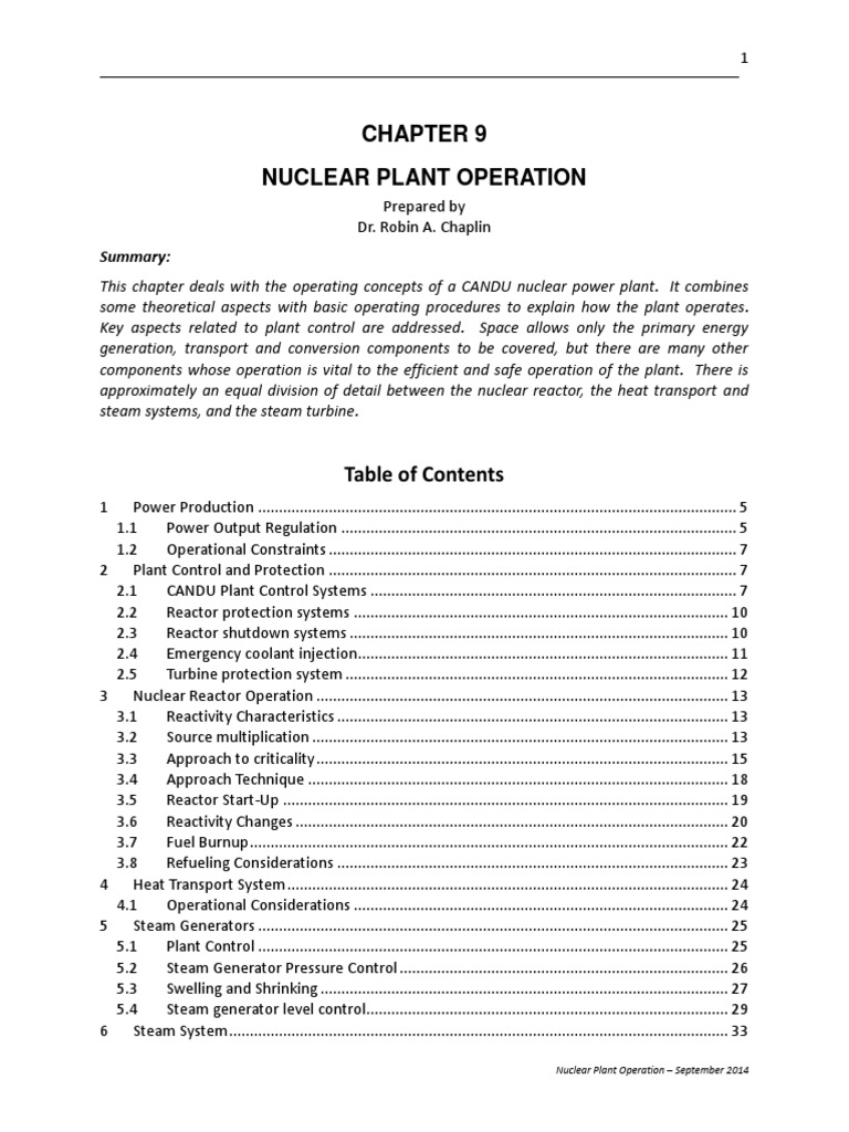 CANDU Nuclear Plant Operation Guide | PDF | Nuclear Reactor | Neutron