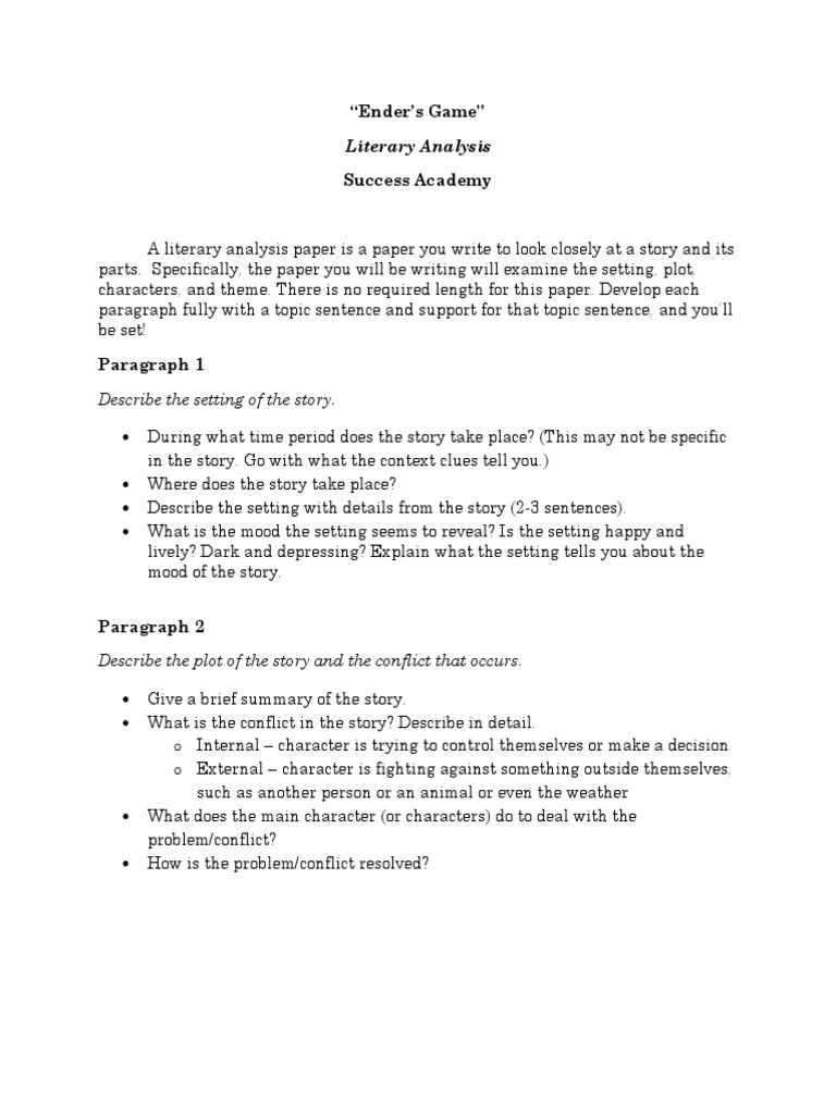 Ender's Game Literary Analysis | PDF