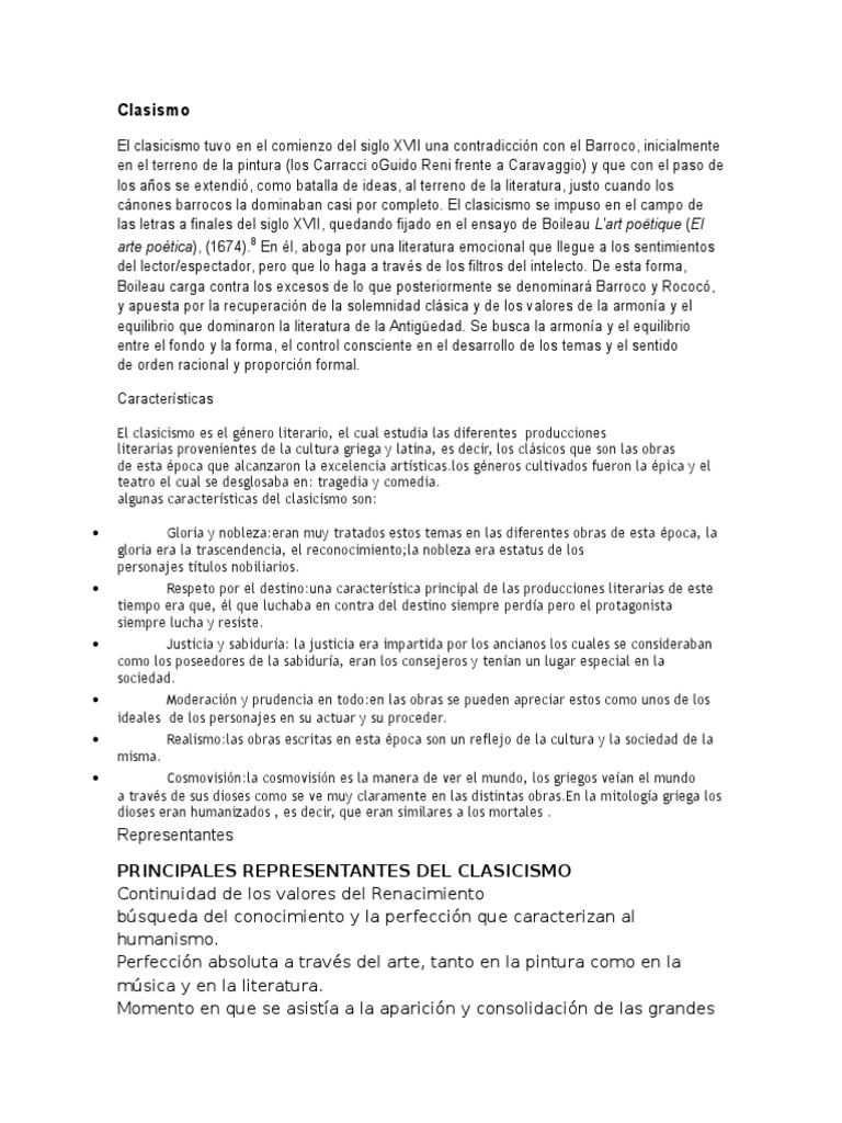 Clasismo | PDF | Clasicismo | Vanguardia