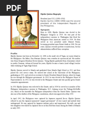 Elpidio Quirino Talambuhay Tagalog