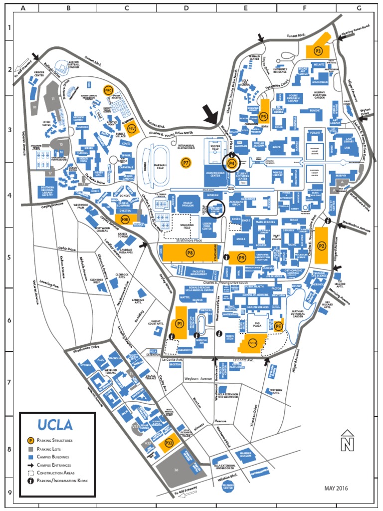 UCLA Campus Color Map JWAC-Lot 4 | PDF | University Of California