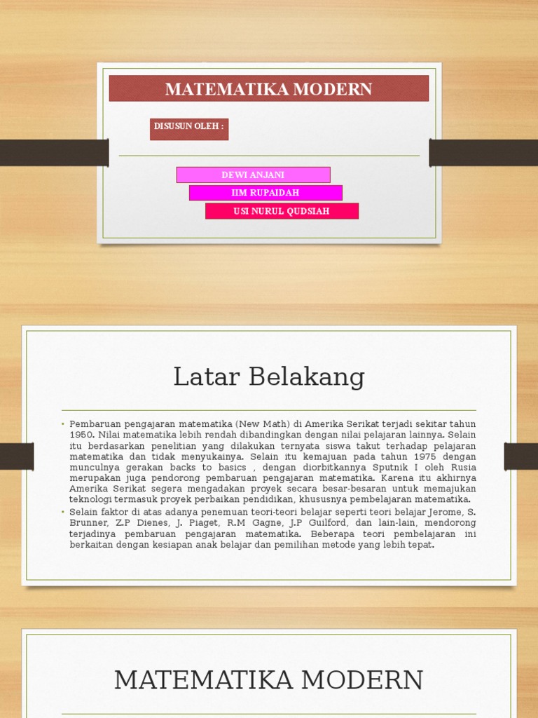Matematika Modern | PDF | Karier & Perkembangan | Kesehatan Holistik