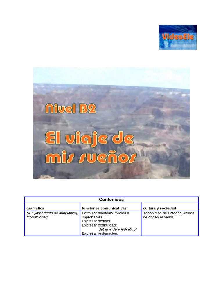 B2 El Viaje de Mis Suenos Actividad | PDF | Lingüística | Idiomas