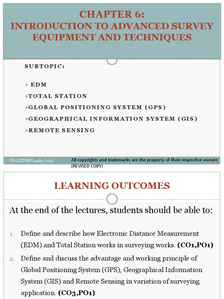Chapter 6 - Introduction To Advanced Survey | PDF | Surveying | Remote ...