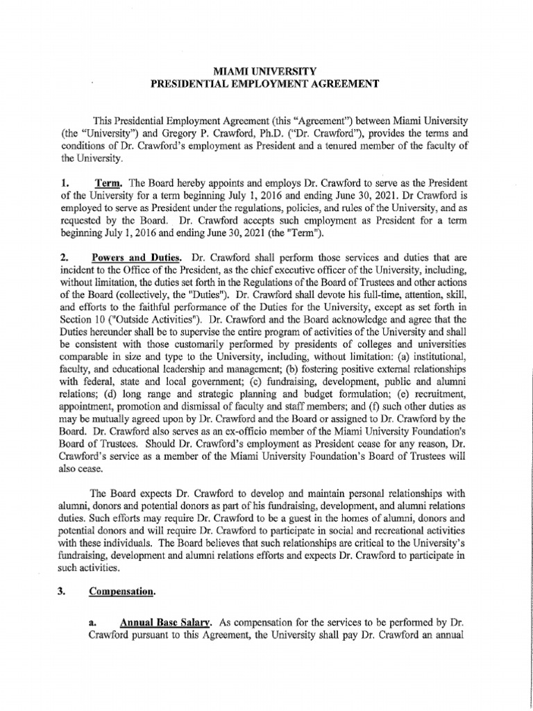 Crawford Gregory - Executed Employment Agreement | PDF