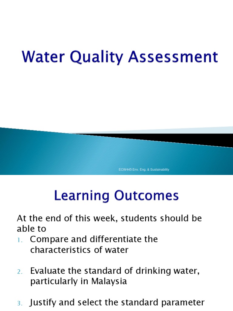 Water Quality Assessment | PDF | Water Pollution | Water Quality