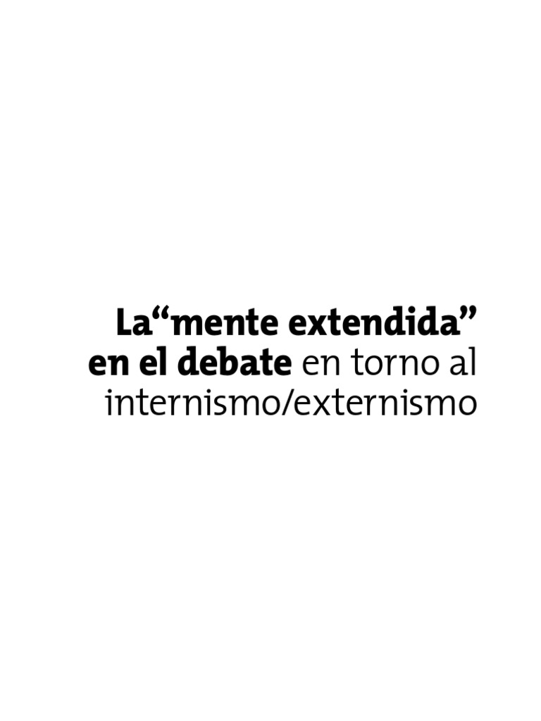 La Mente Extendida | PDF | Mente | Comportamiento