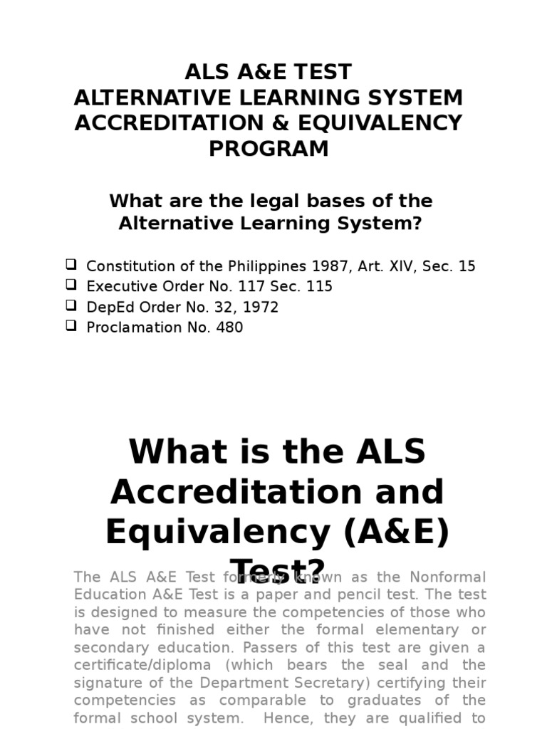 Als A&e Test System | PDF | Sharing | Quality Of Life