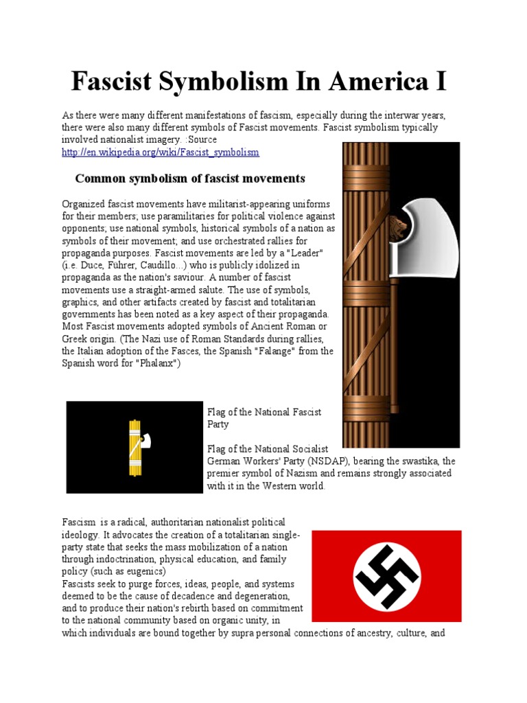 Fascist Symbolism in America - Parts 1 & 2 - 73 PDF | PDF | Fascism ...