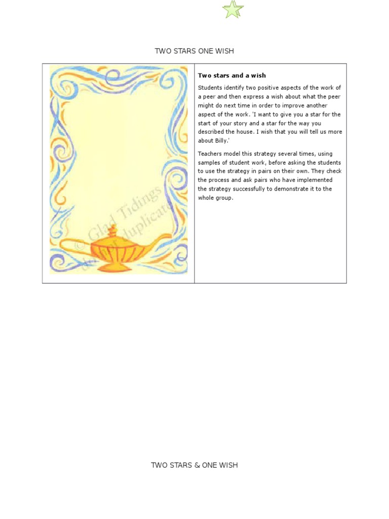 Two Stars One Wish | PDF | Education Theory | Cognition
