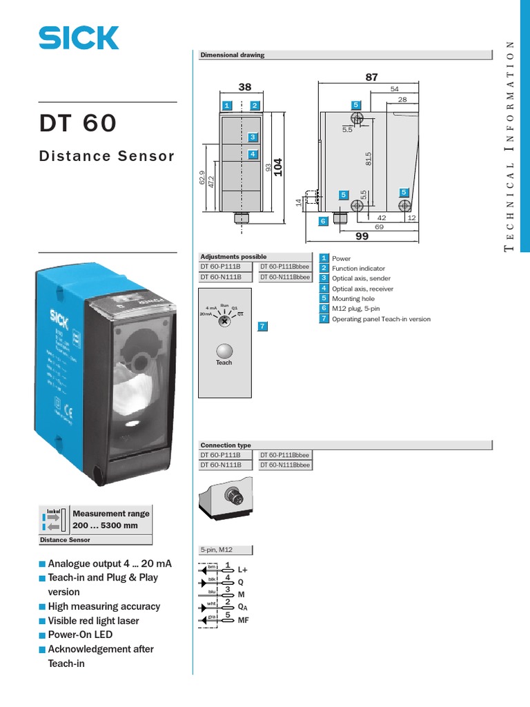 Distance Sensor DT60 | PDF | Bipolar Junction Transistor | Electronic ...