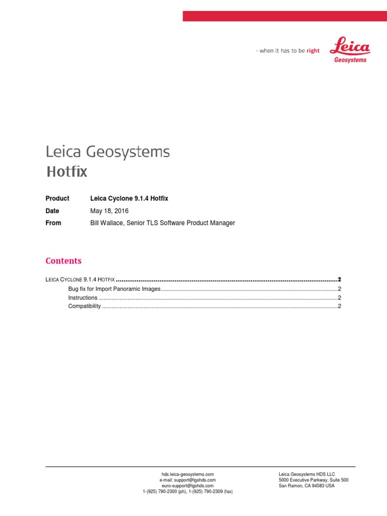 Leica Cyclone 9.1.4 Hotfix REL en | PDF | Computers