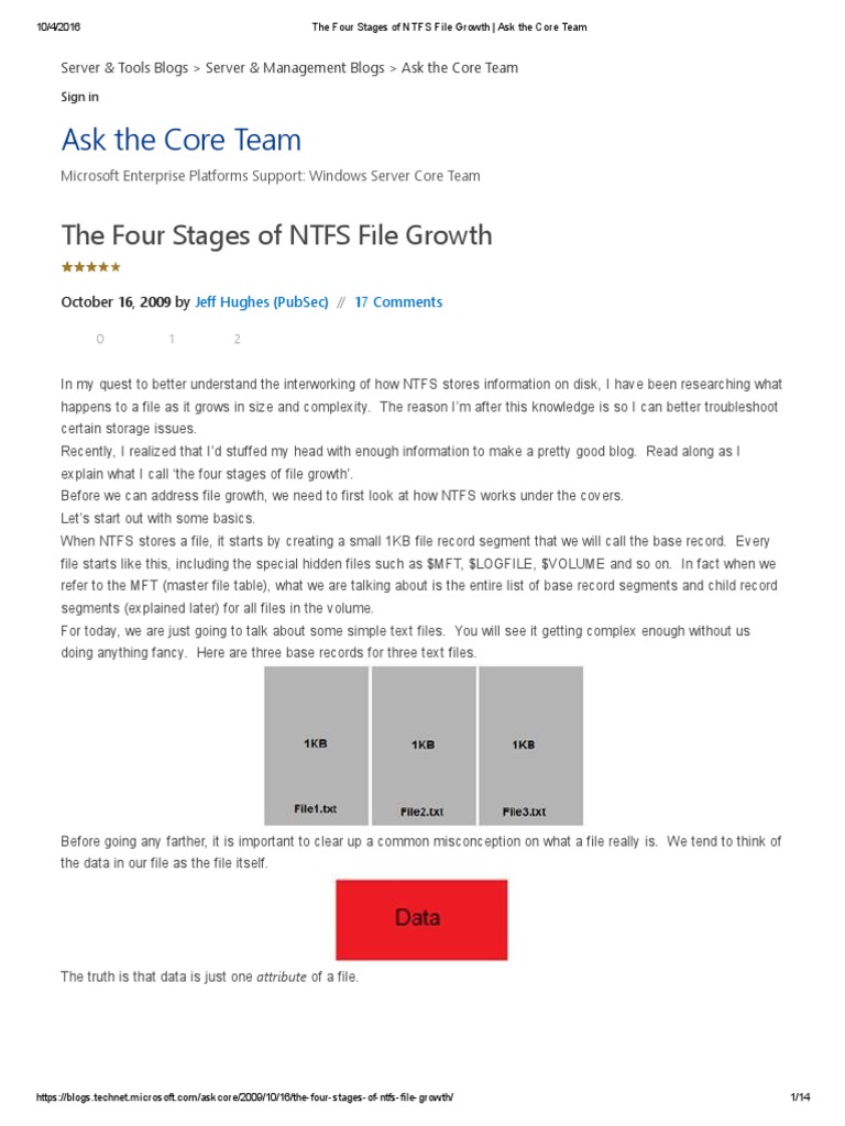 NTFS File Growth Explained | PDF | Computer File | Information ...