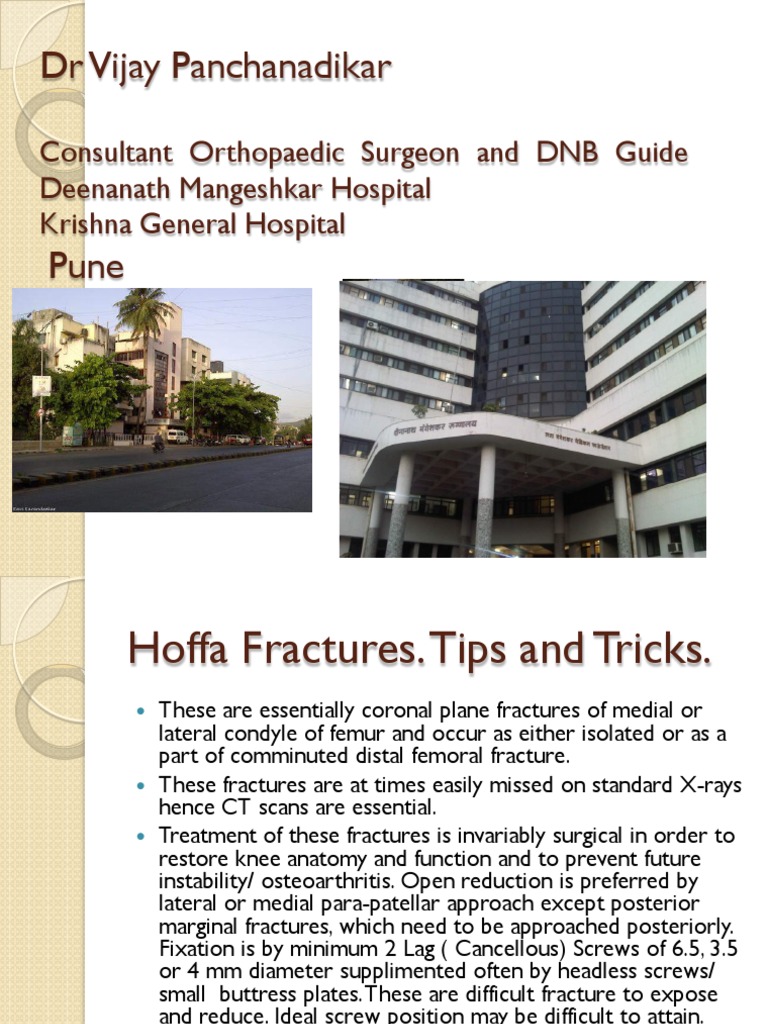 Hoffa Fractures Tips and Tricks. | PDF