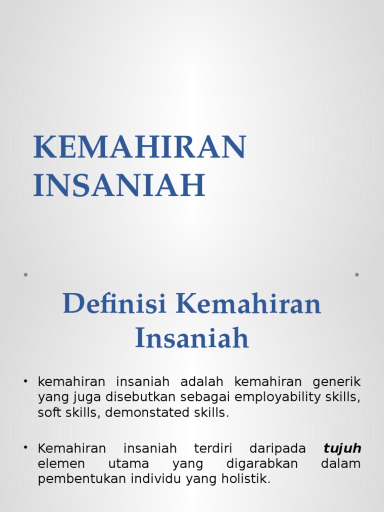 Bab 6 - Kemahiran Insaniah | PDF