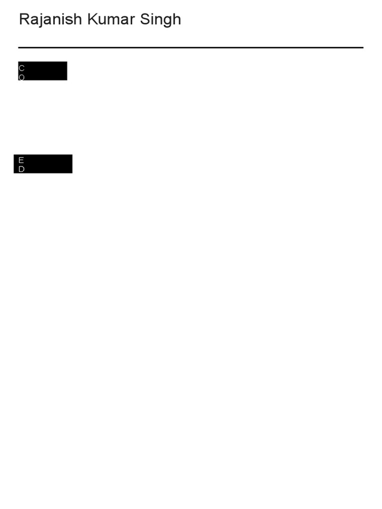 Rajanish Kumar Singh: C O N TA C T | PDF | Career & Growth | Computers