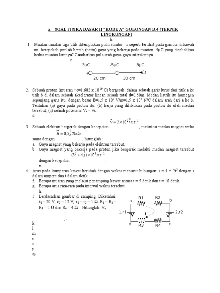 Soal Fisika Dasar II | PDF