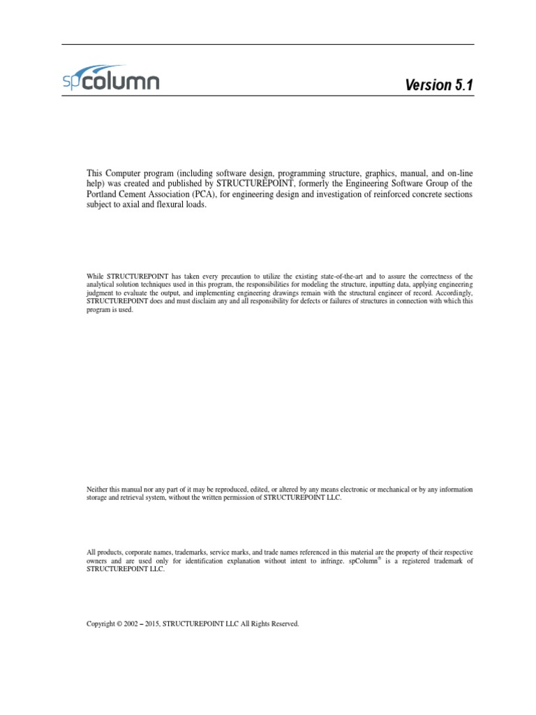 SpColumn Manual | PDF | Bending | Strength Of Materials