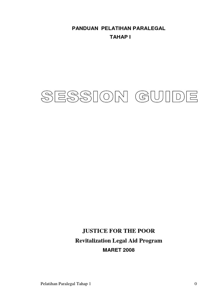 Paralegal 1 - Session Guide | PDF