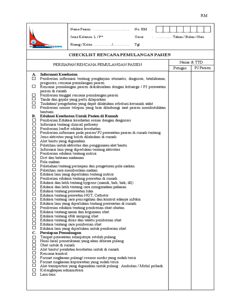 Checklist Serah Terima | PDF